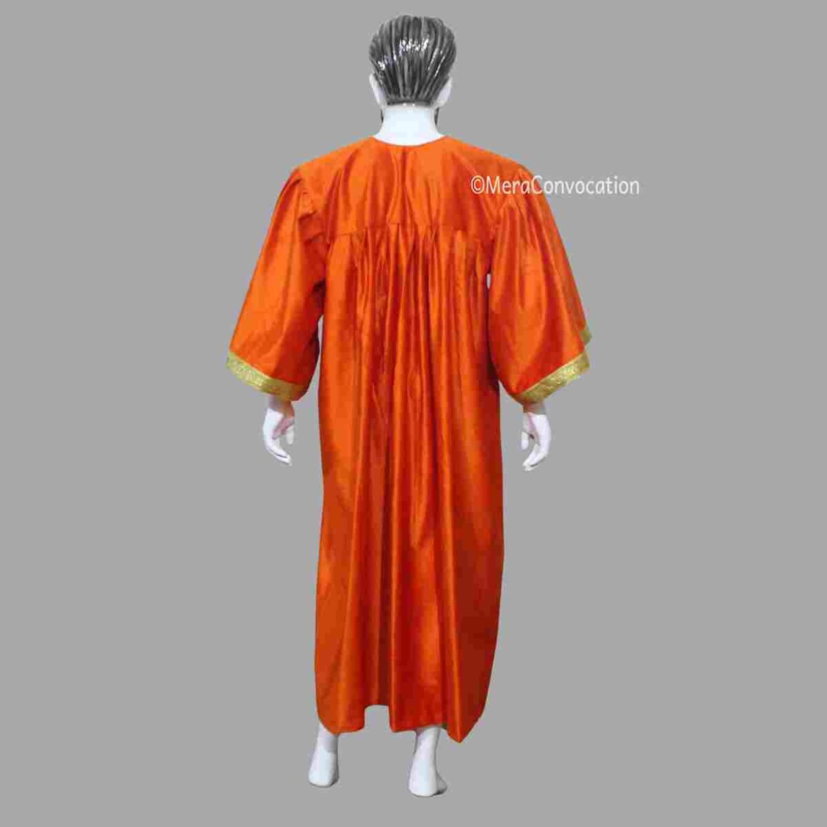 Orange Matte Velvet Graduation Gown and Cap – Mera Convocation