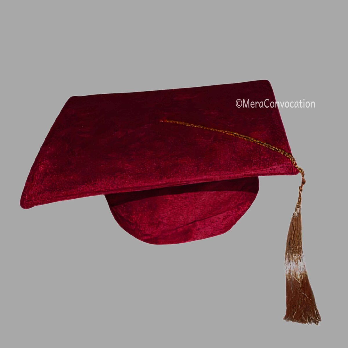 Dark Maroon Matte Velvet Graduation Gown and Cap – Mera Convocation
