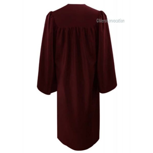 Dark Maroon Front Open Matte Graduation Gown and Cap – Mera Convocation