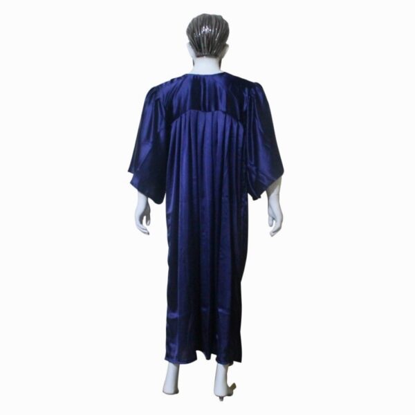 Navy Blue Shiny Front Open Graduation Gown and Cap – Mera Convocation