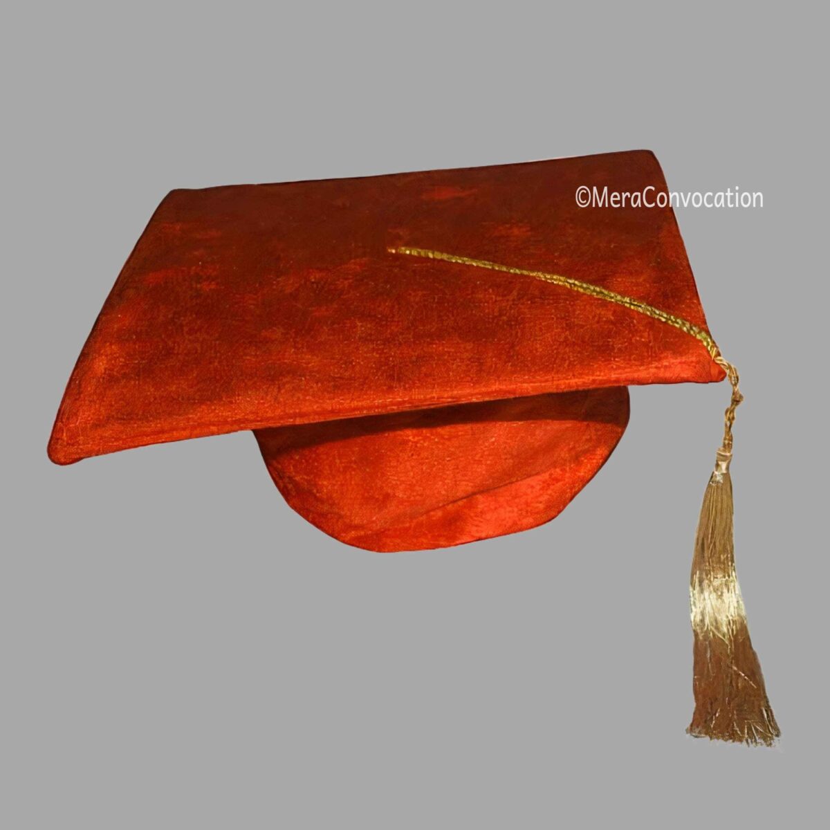 Orange Matte Velvet Graduation Gown and Cap – Mera Convocation