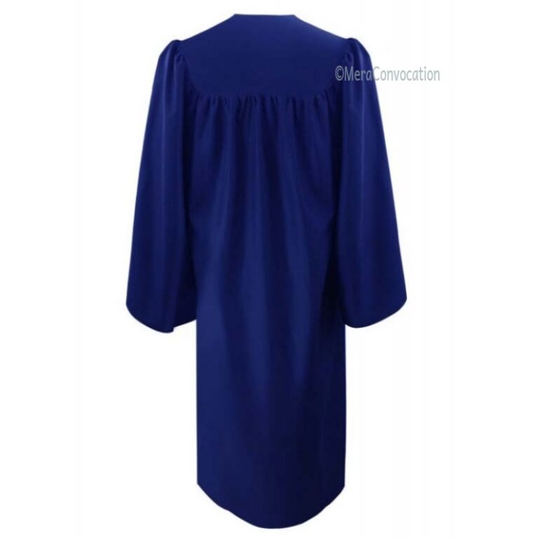 Royal Blue Front Open Matte Graduation Gown and Cap – Mera Convocation