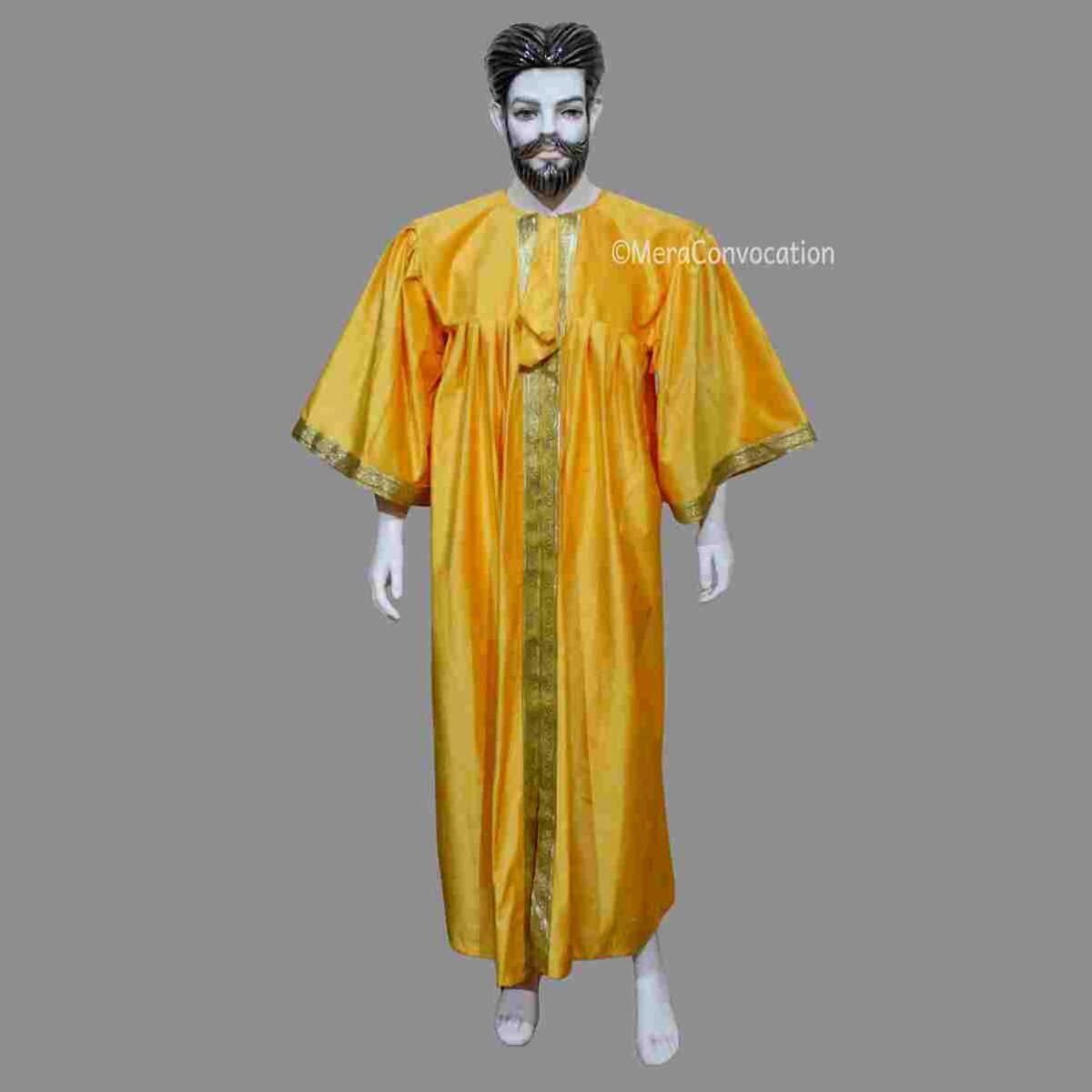 Yellow Matte Velvet Graduation Gown and Cap – Mera Convocation