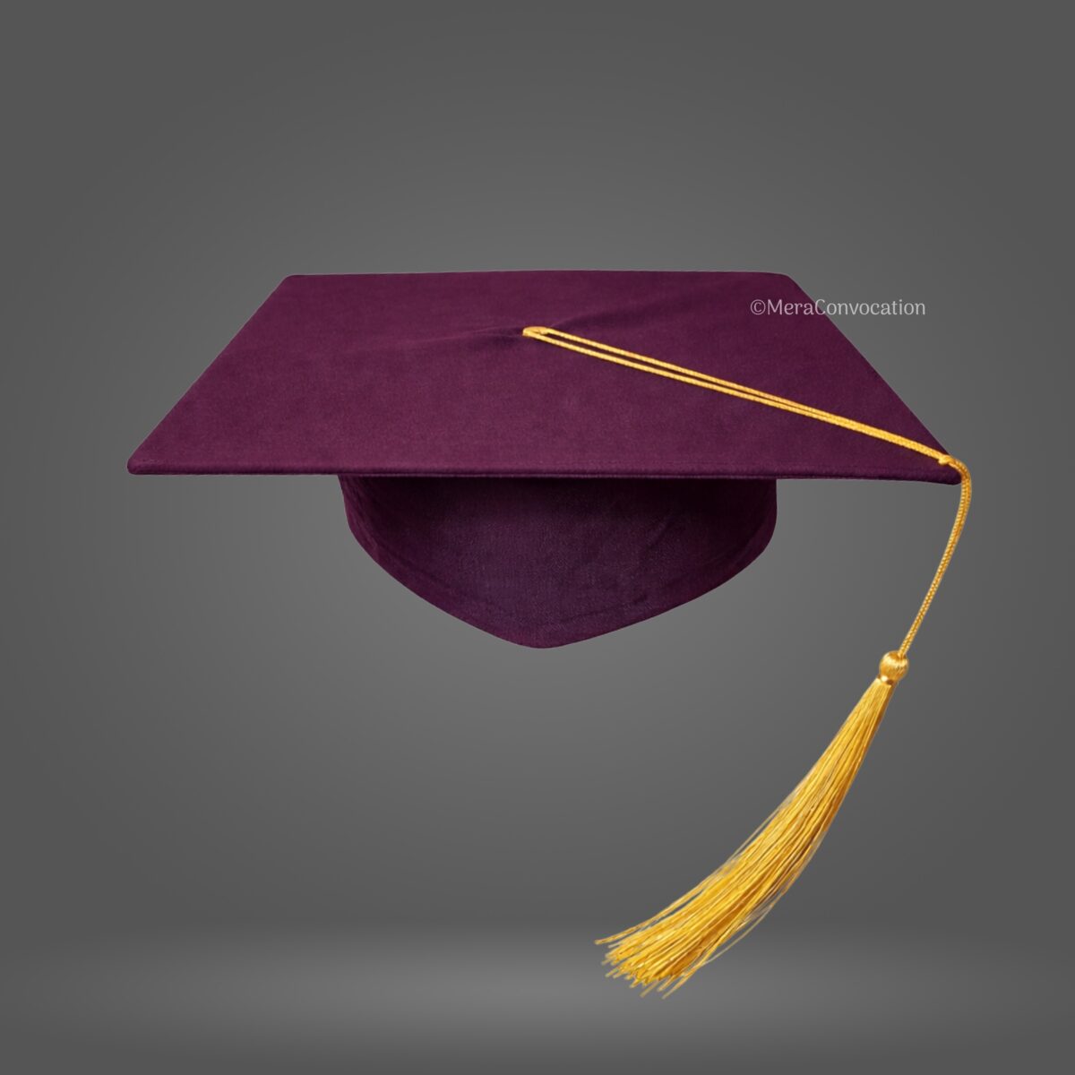 Magenta Matte Graduation Gown and Cap with Golden Border – Mera Convocation