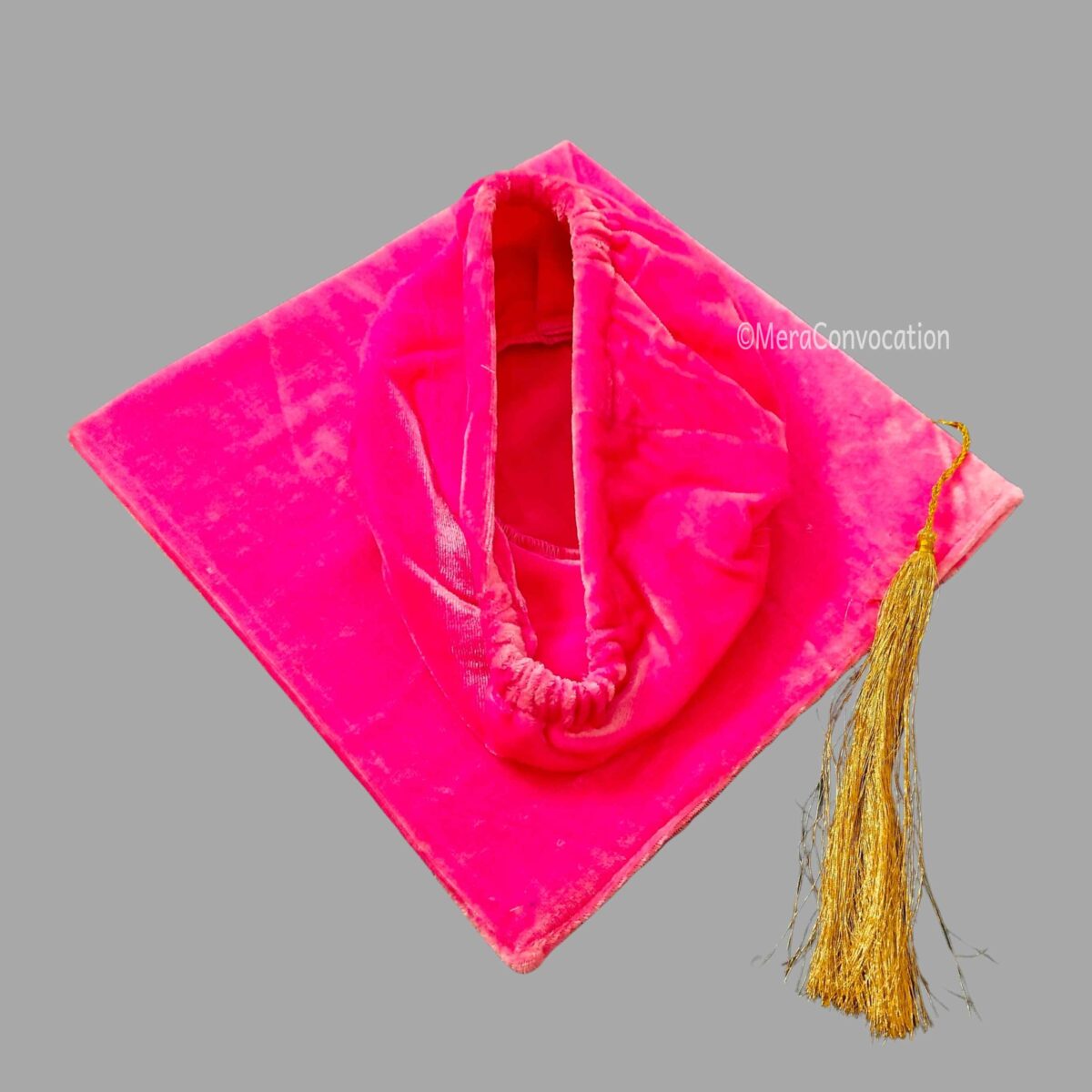 Pink Premium Velvet Graduation Gown and Cap – Mera Convocation