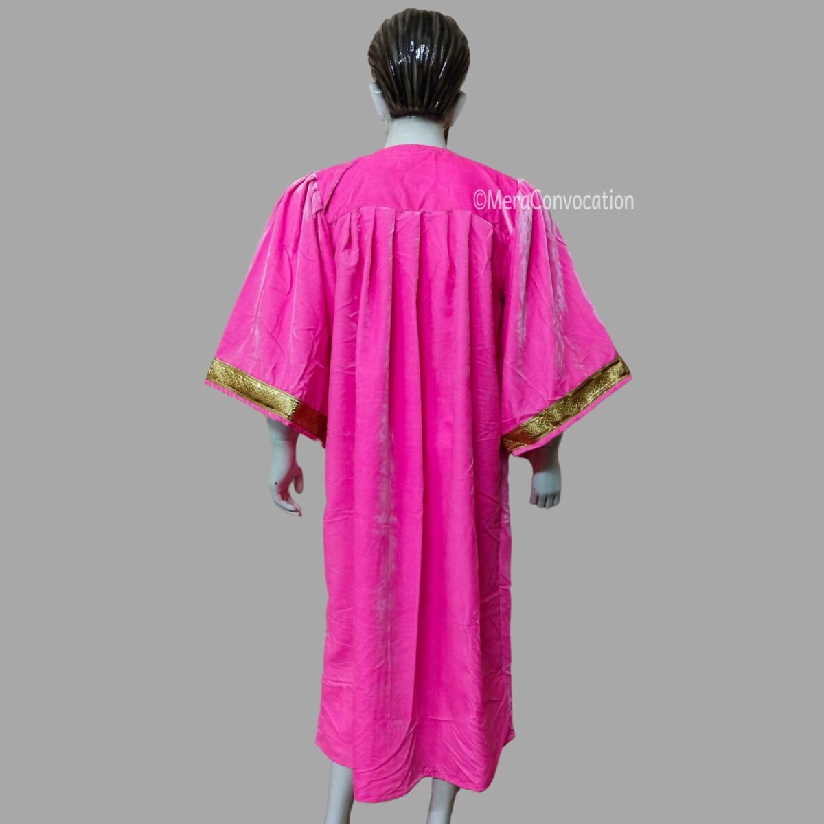 Pink Premium Velvet Graduation Gown and Cap – Mera Convocation