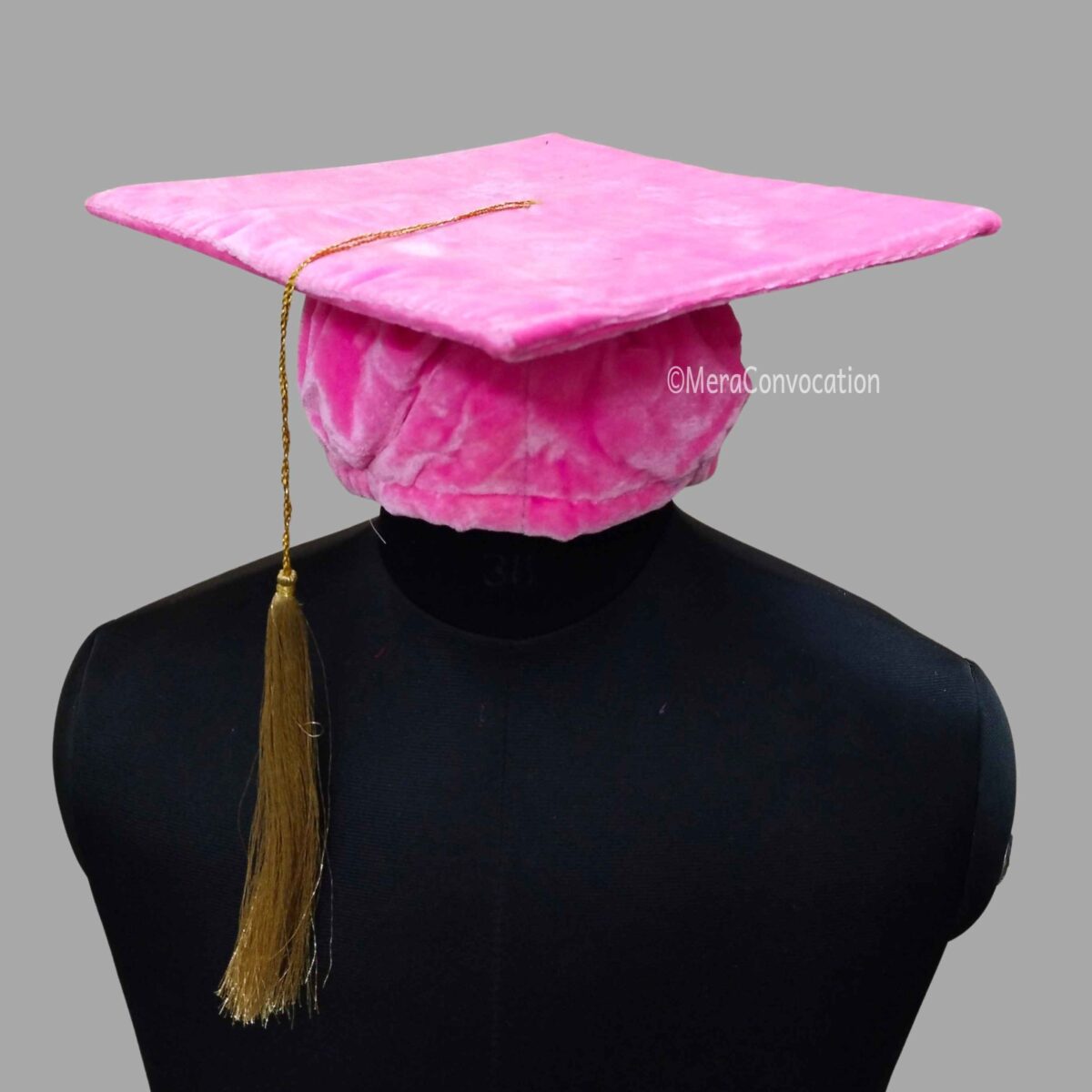 Pink Premium Velvet Graduation Gown and Cap – Three Sleeves Border ...