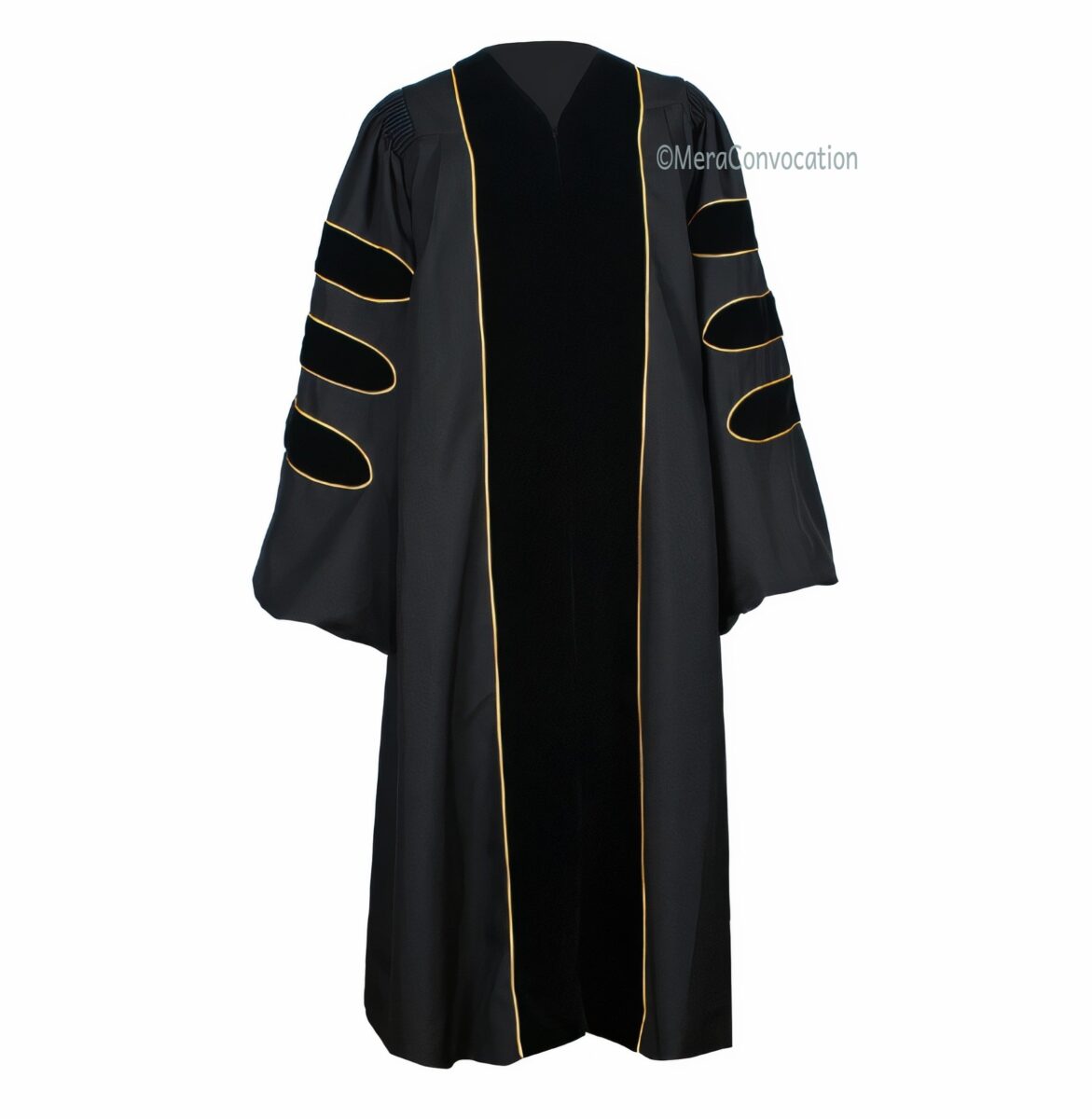 Black Doctoral Convocation Gown and Cap with Black Border – Mera ...