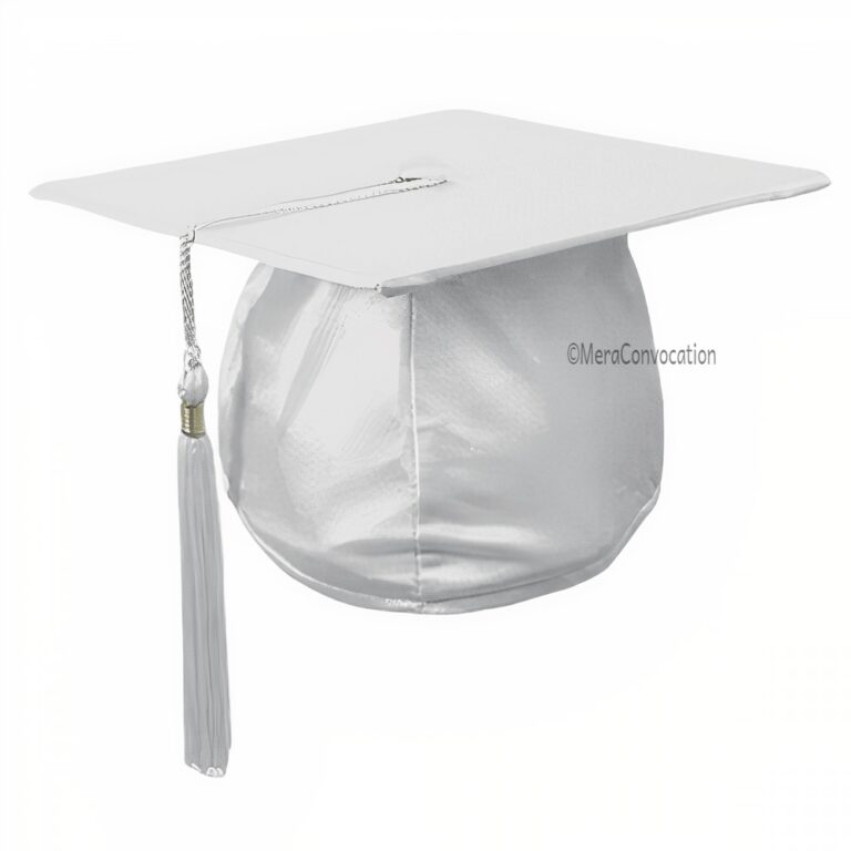 White Matte Primary Graduation Gown and Cap – Mera Convocation