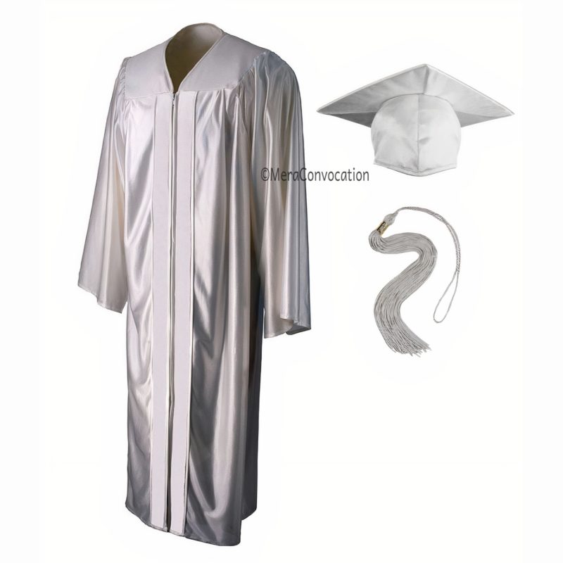 Yellow Shiny Front Open Graduation Gown and Cap – Mera Convocation