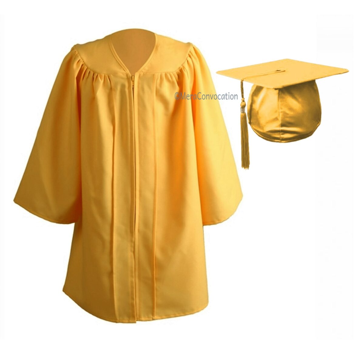 Yellow Matte Kids Graduation Gown and Cap – Mera Convocation