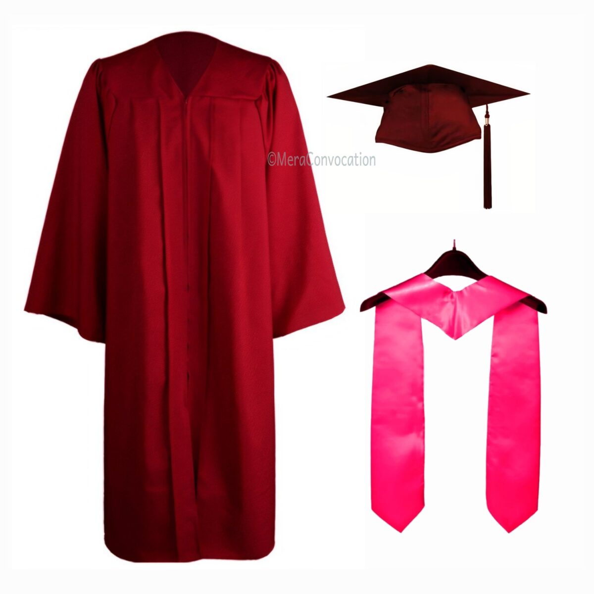 Black Shiny Graduation Gown and Cap with Golden Border – Mera Convocation