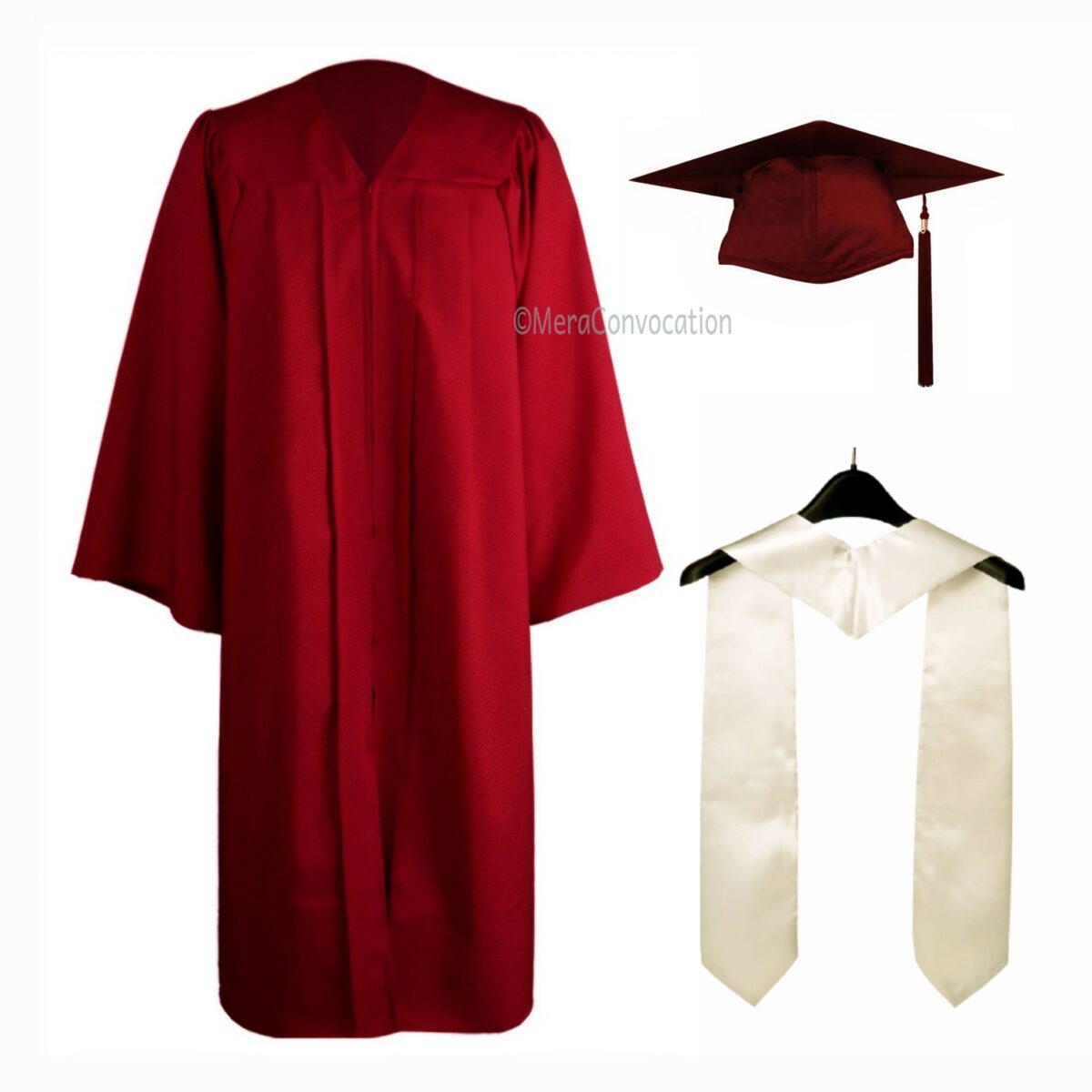 Black Graduation Gown and Cap with Peacock Green Scarf – Mera Convocation