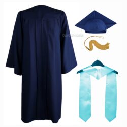Royal Blue Shiny High School Graduation Gown and Cap – Mera Convocation