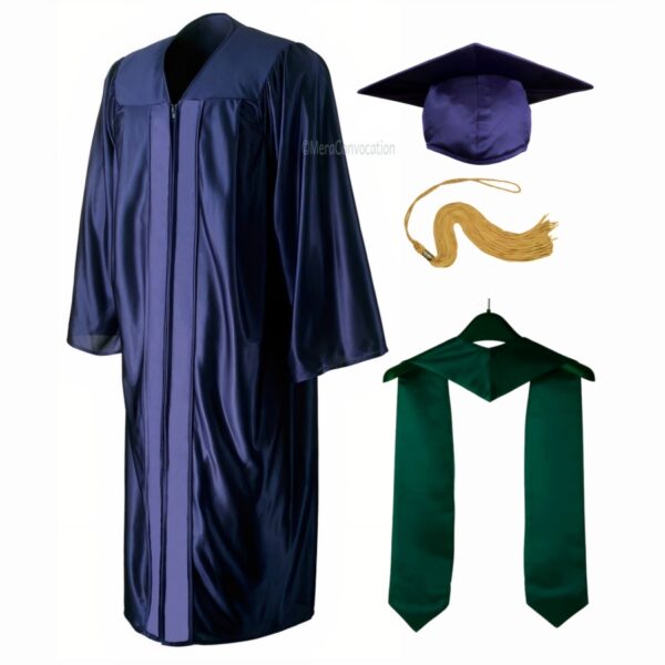 Orange Graduation Stole with Royal Blue Piping – Mera Convocation