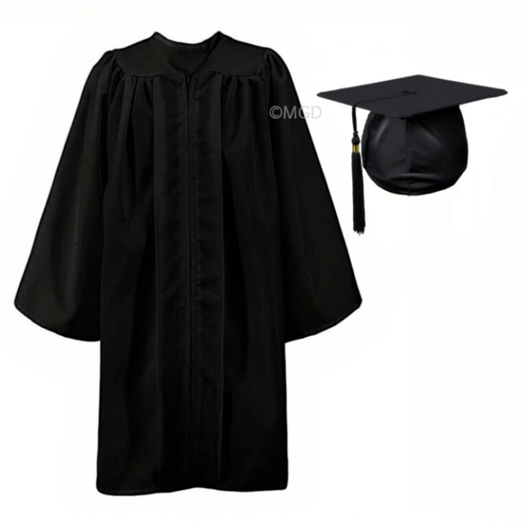 Black Matte Primary Graduation Gown and Cap – Mera Convocation