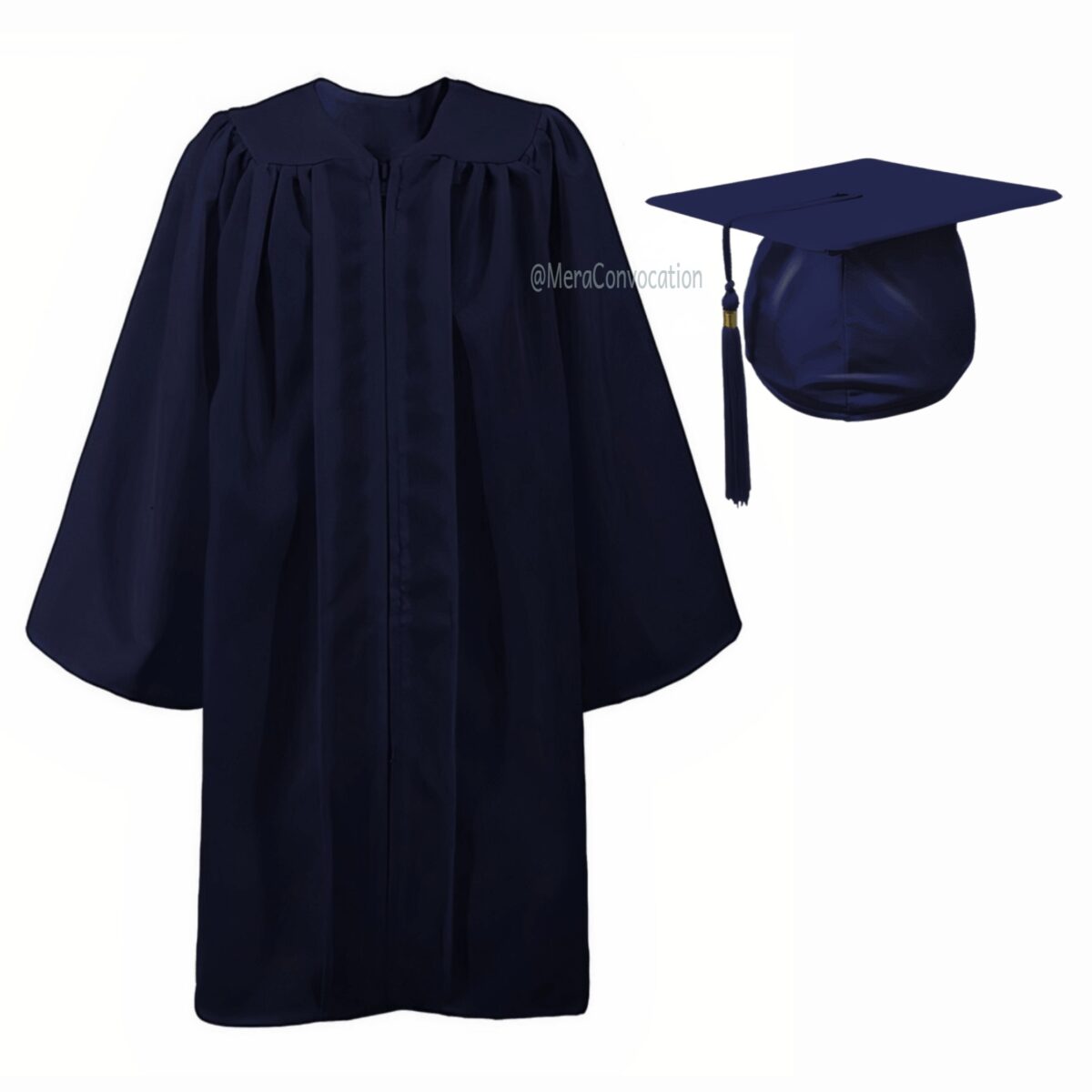 Navy Blue Matte Primary Graduation Gown and Cap – Mera Convocation