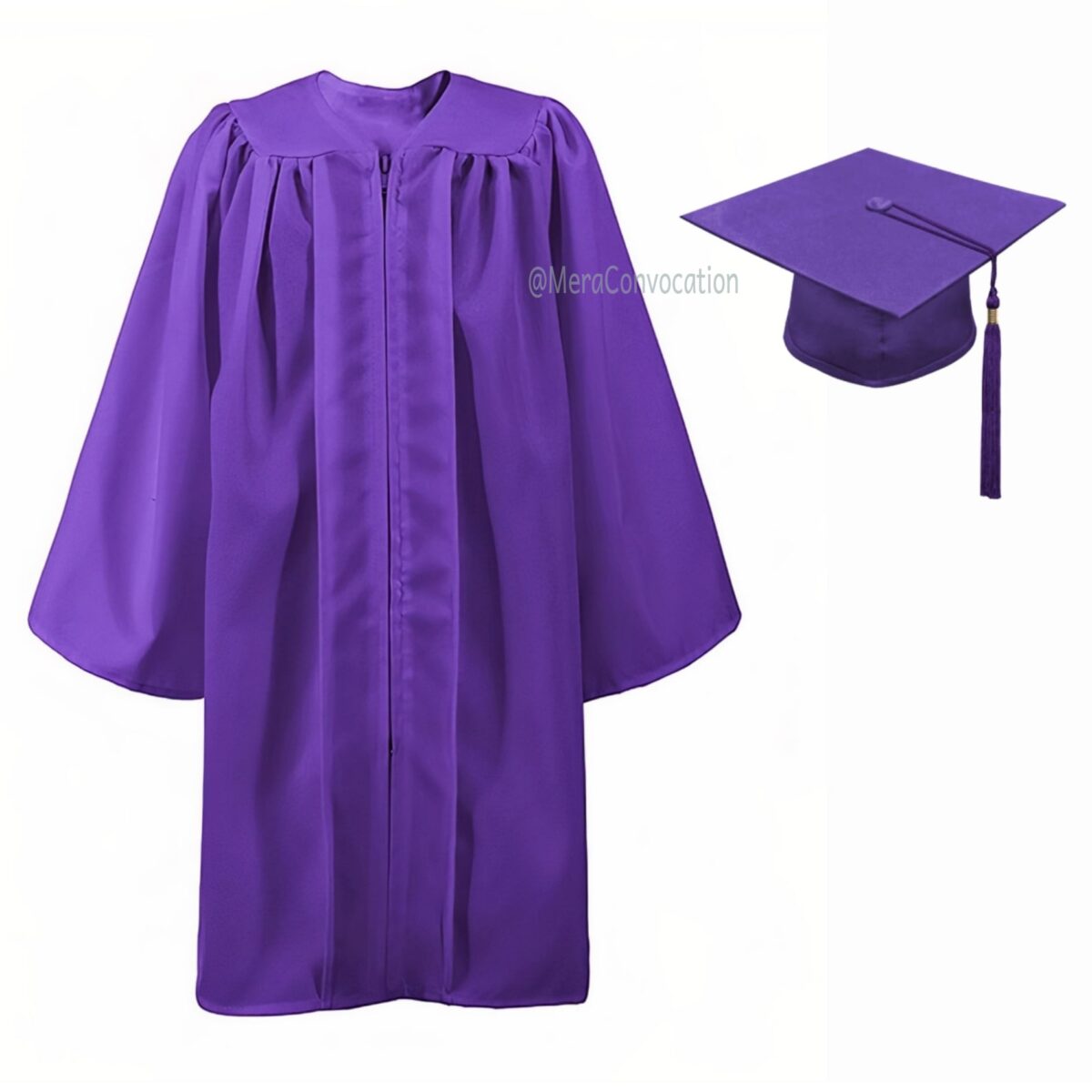 Purple Matte Primary Graduation Gown and Cap – Mera Convocation