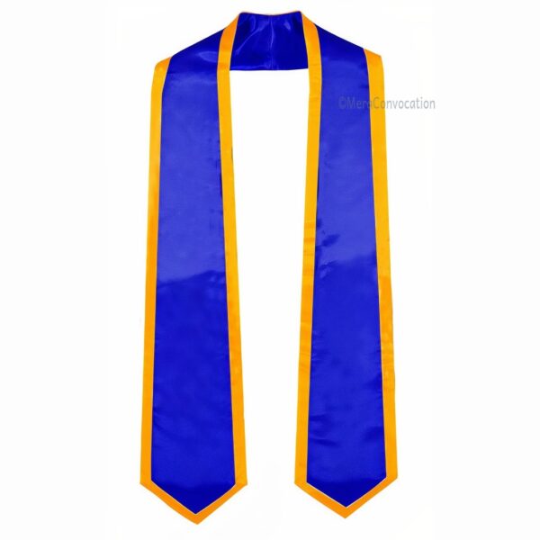 Royal Blue Graduation Stole with Yellow Border – Mera Convocation