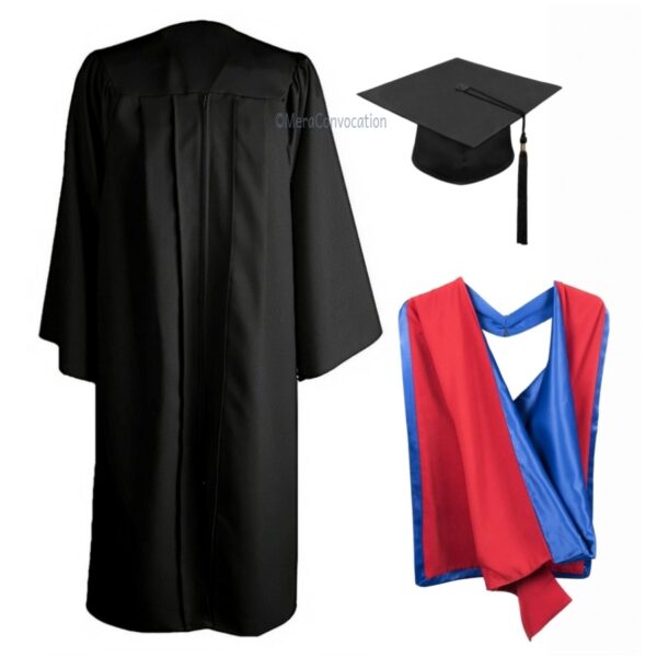 Navy Blue Shiny Zipper Graduation Gown and Cap – Mera Convocation
