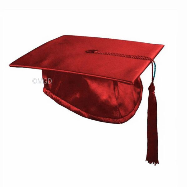 Red Shiny High School Graduation Gown and Cap – Mera Convocation