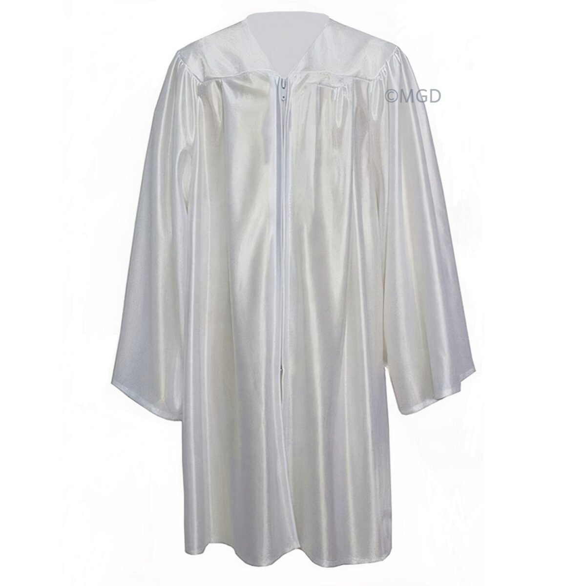 White Shiny Primary Graduation Gown and Cap – Mera Convocation