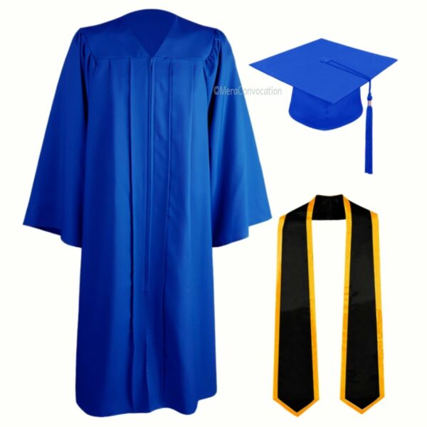 Royal Blue Matte Primary Graduation Gown and Cap – Mera Convocation