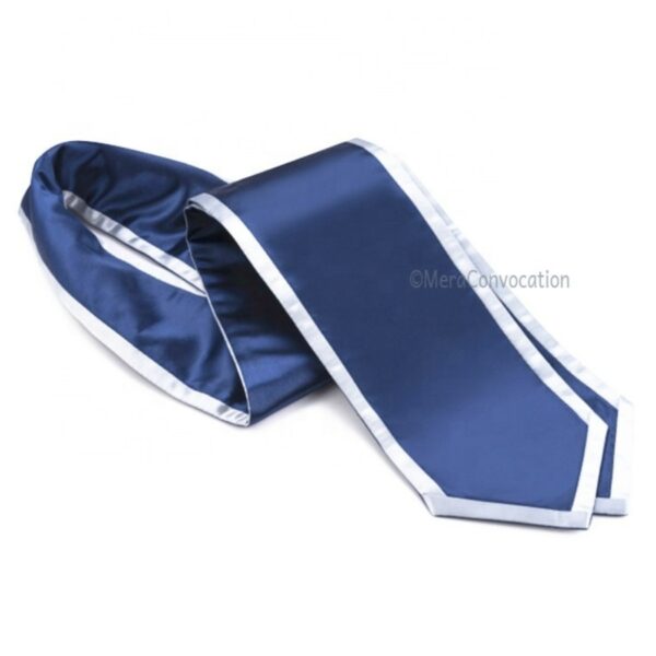 Navy Blue Graduation Stole with White Piping – Mera Convocation