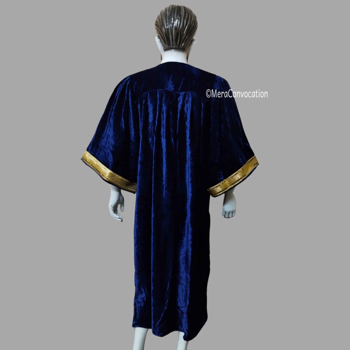 Navy Blue Premium Velvet Graduation Gown and Cap – Mera Convocation