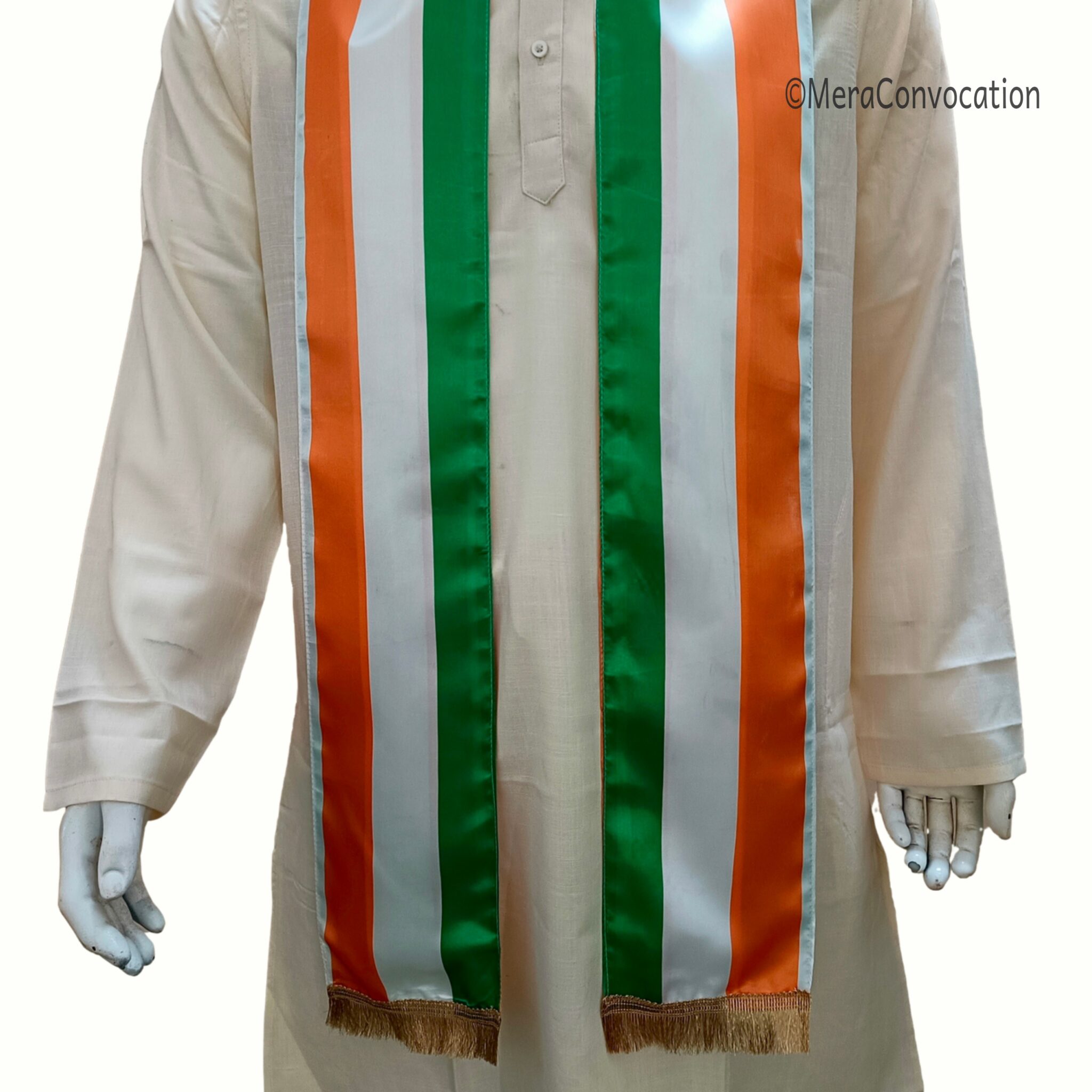 Premium Indian Tricolor Sash – Mera Convocation