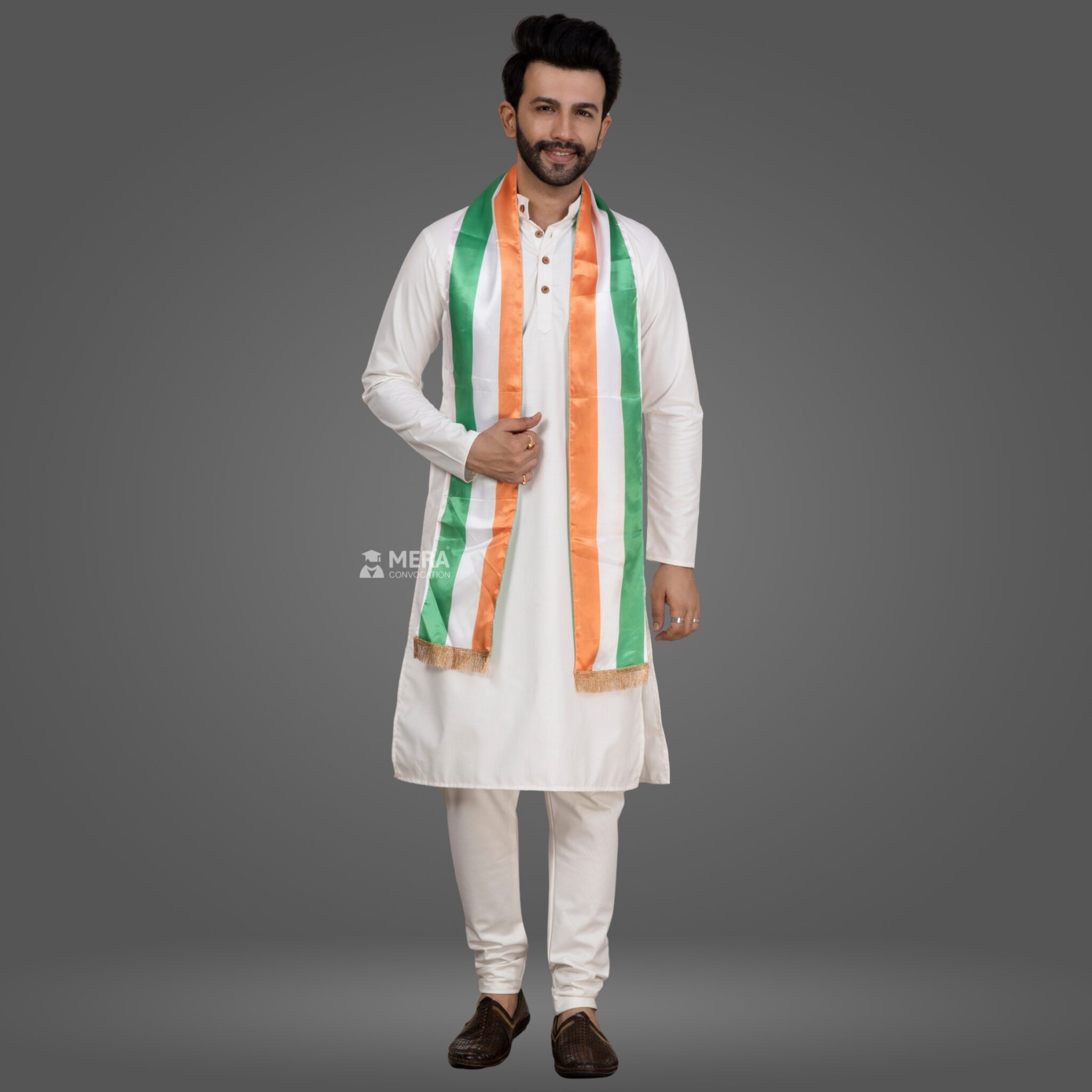 Premium Indian Tricolor Sash – Mera Convocation